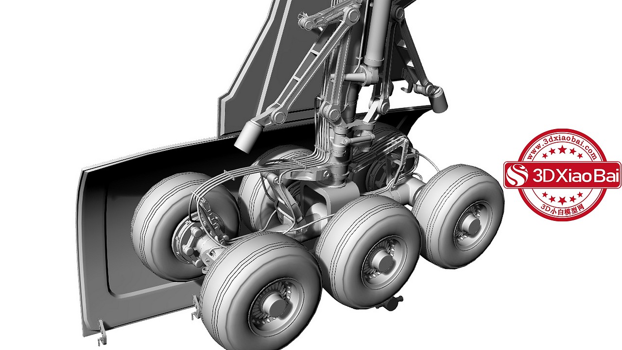 波音777主齿轮起落架结构3d模型_佩奇总-站酷ZCOOL