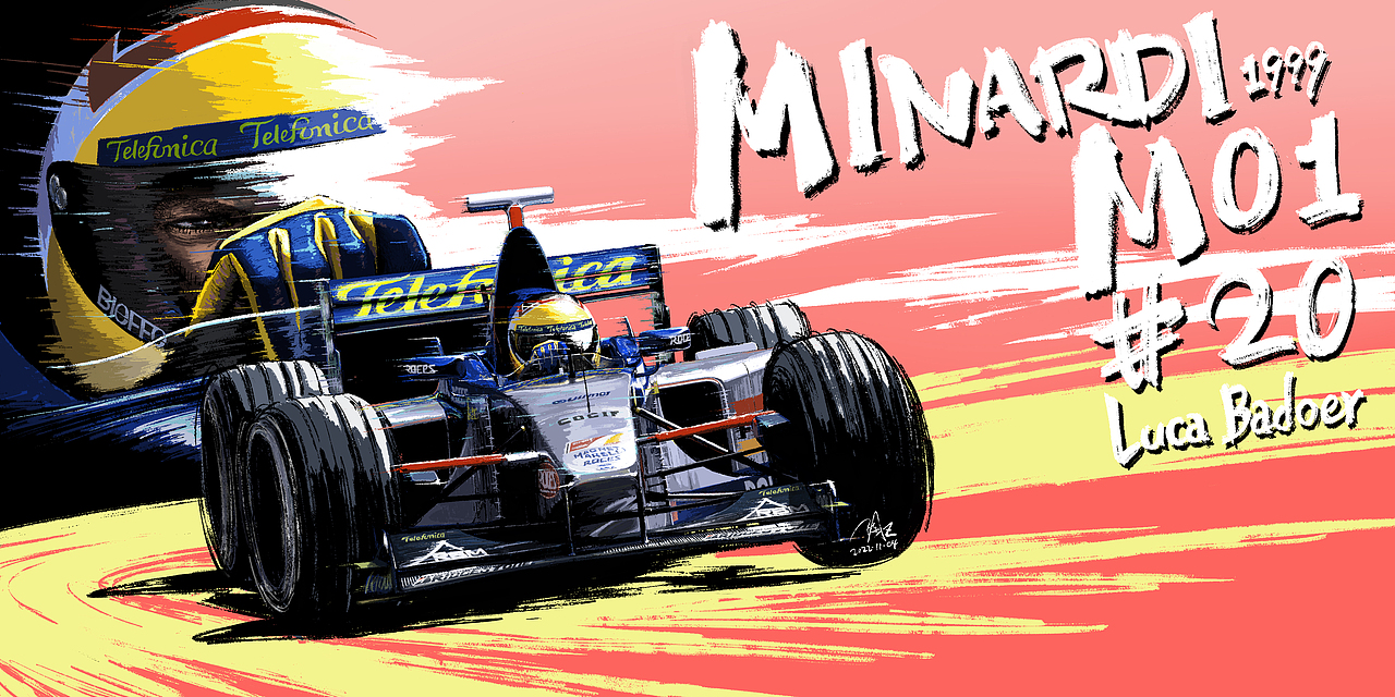 【手绘】F1 米纳尔迪Minardi M01_Azure陳-站酷ZCOOL
