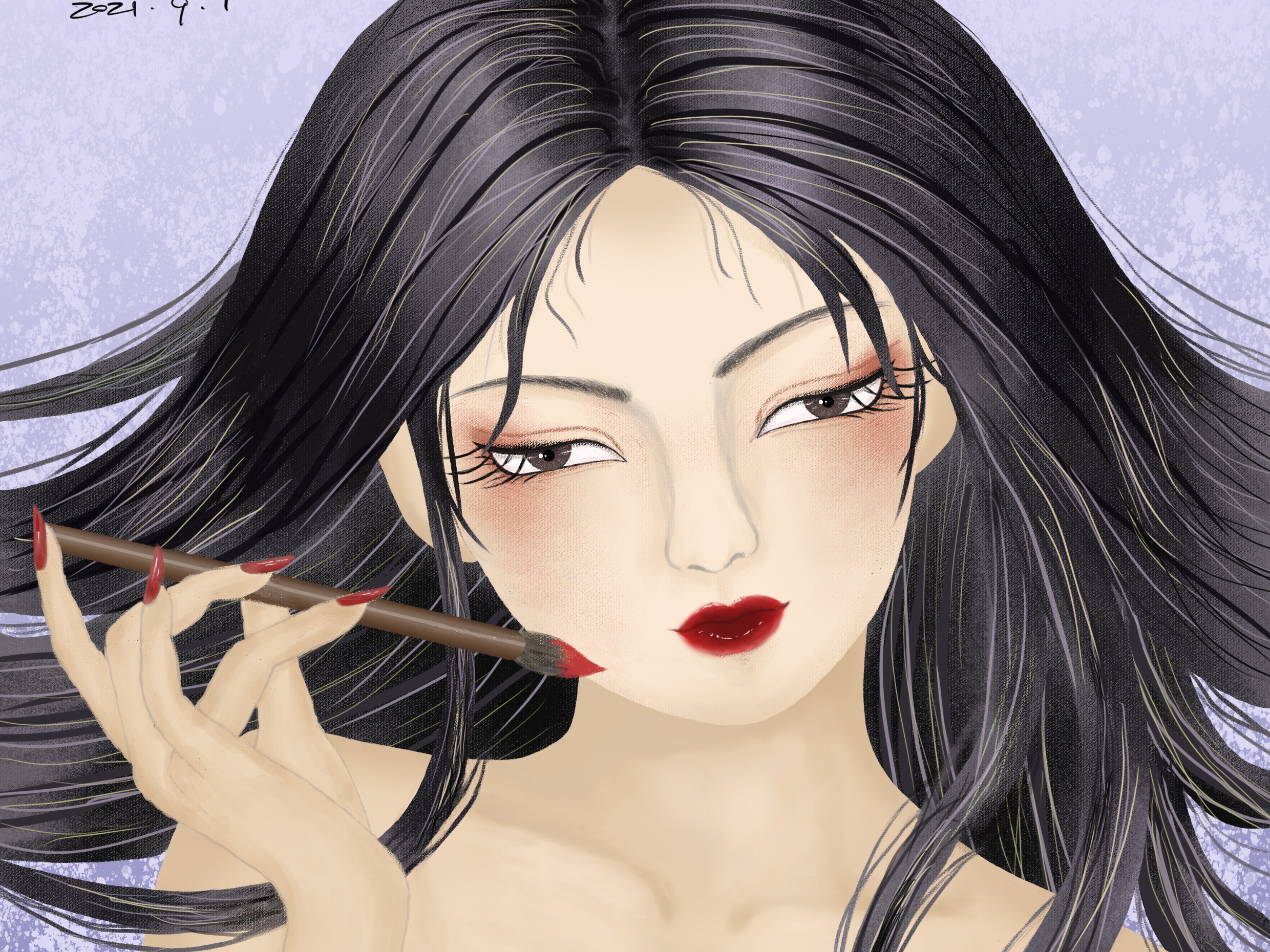 冷艳女孩_Z656120190-站酷ZCOOL