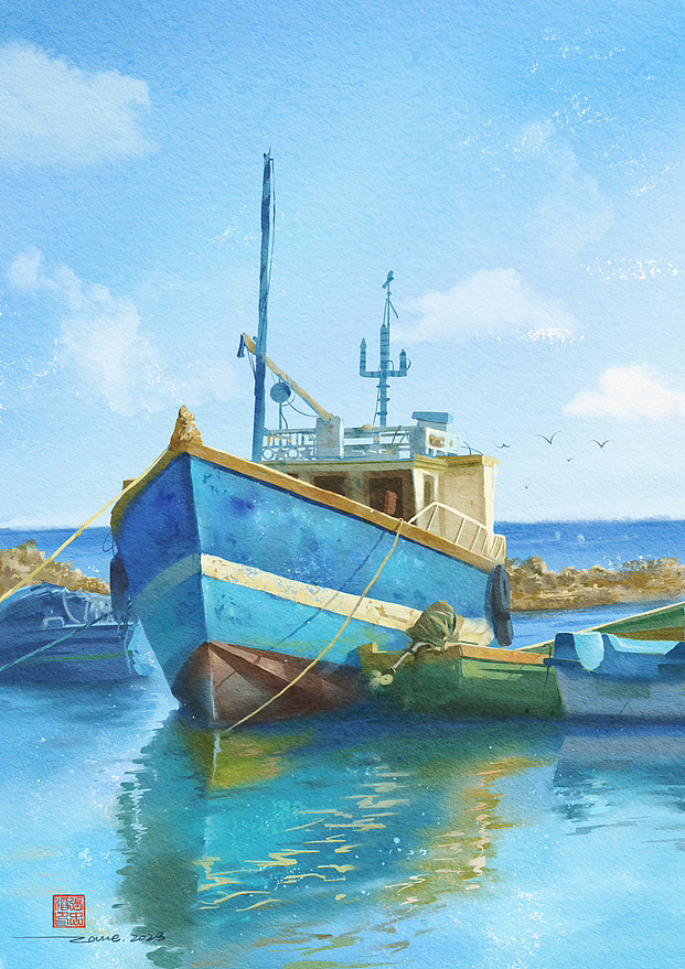 我的年度水彩风景插画_zane水彩-站酷ZCOOL