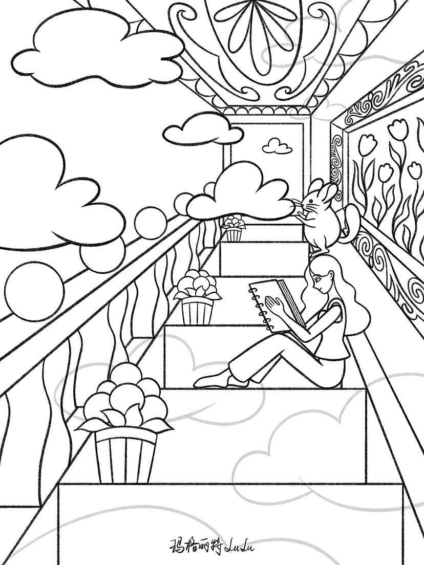 在云端/原创插画_玛格丽特LuLu-站酷ZCOOL