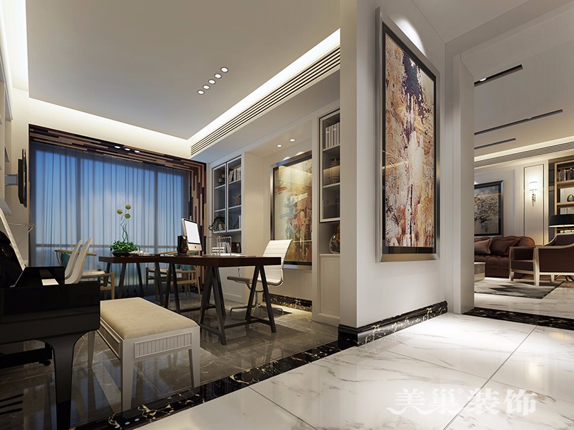 美巢亚星盛世云水居178平四室两厅装修简欧风格效果图_郑州美巢装饰-站酷ZCOOL