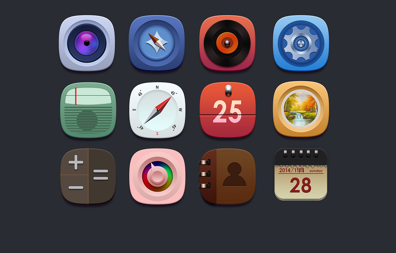 2.5d 图标临摹|UI|Icon|U一艺疯一I_Original作品-站酷(ZCOOL)