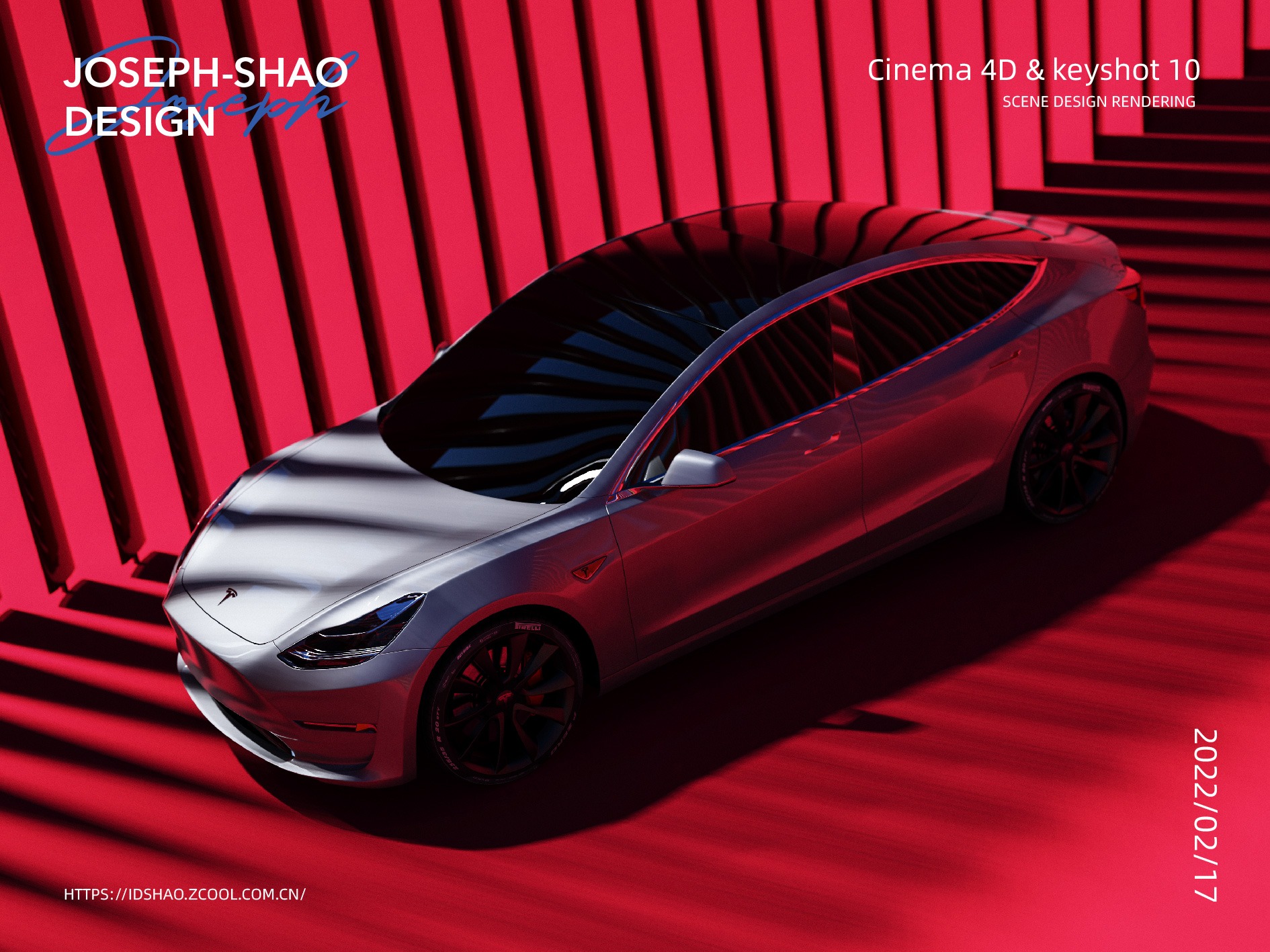 Tesla Model 3 | CGI渲染_Joseph_Shao-站酷ZCOOL