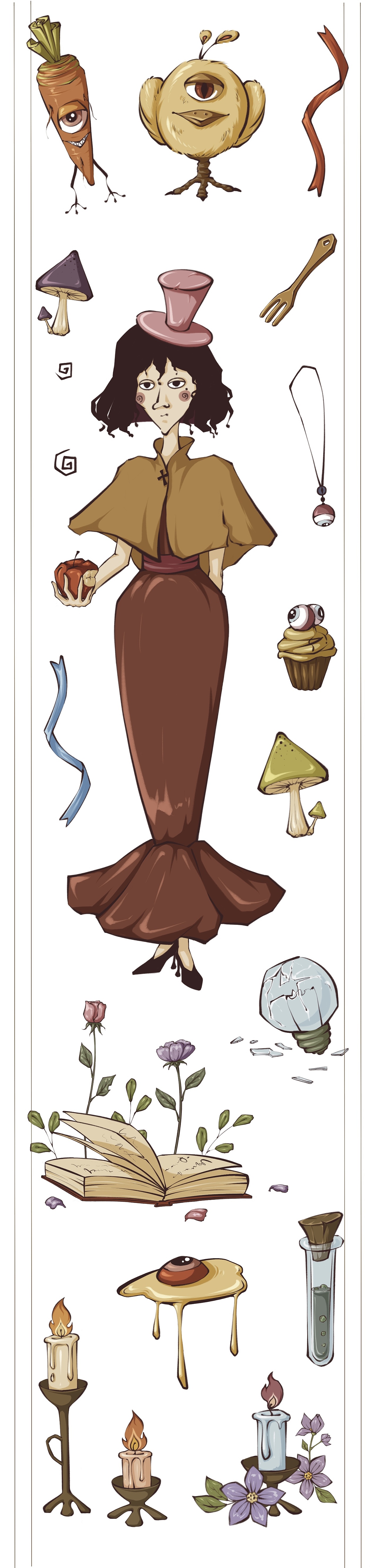 小物件风格化摸鱼_April乾月-站酷ZCOOL