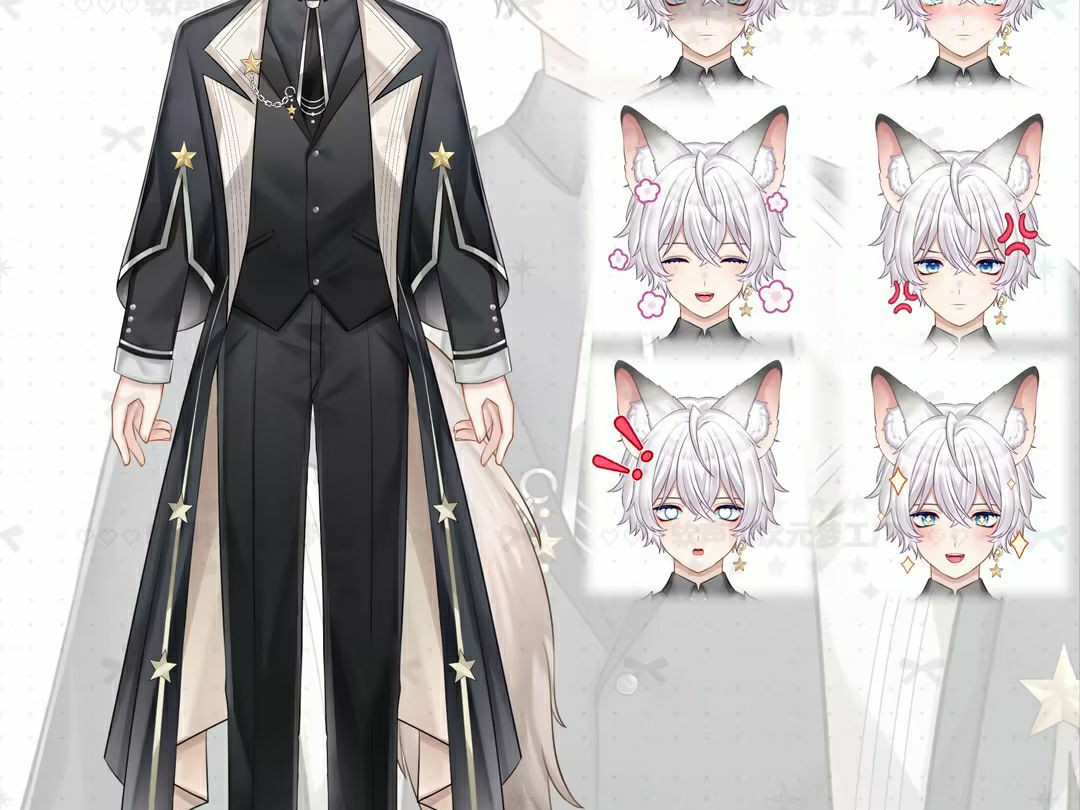 live2d虚拟主播形象定制vtuber定制立绘定制_软声小熊-站酷ZCOOL