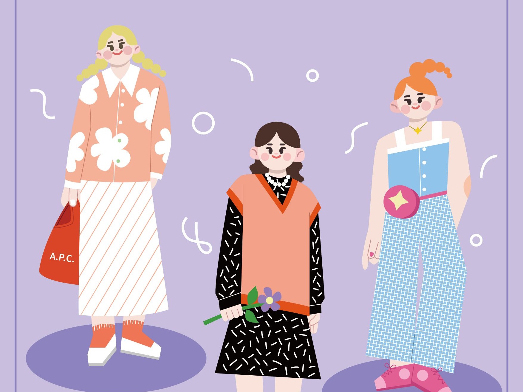 人物插画合集 扁平风格插画_Jade_Jiang酱仔-站酷ZCOOL