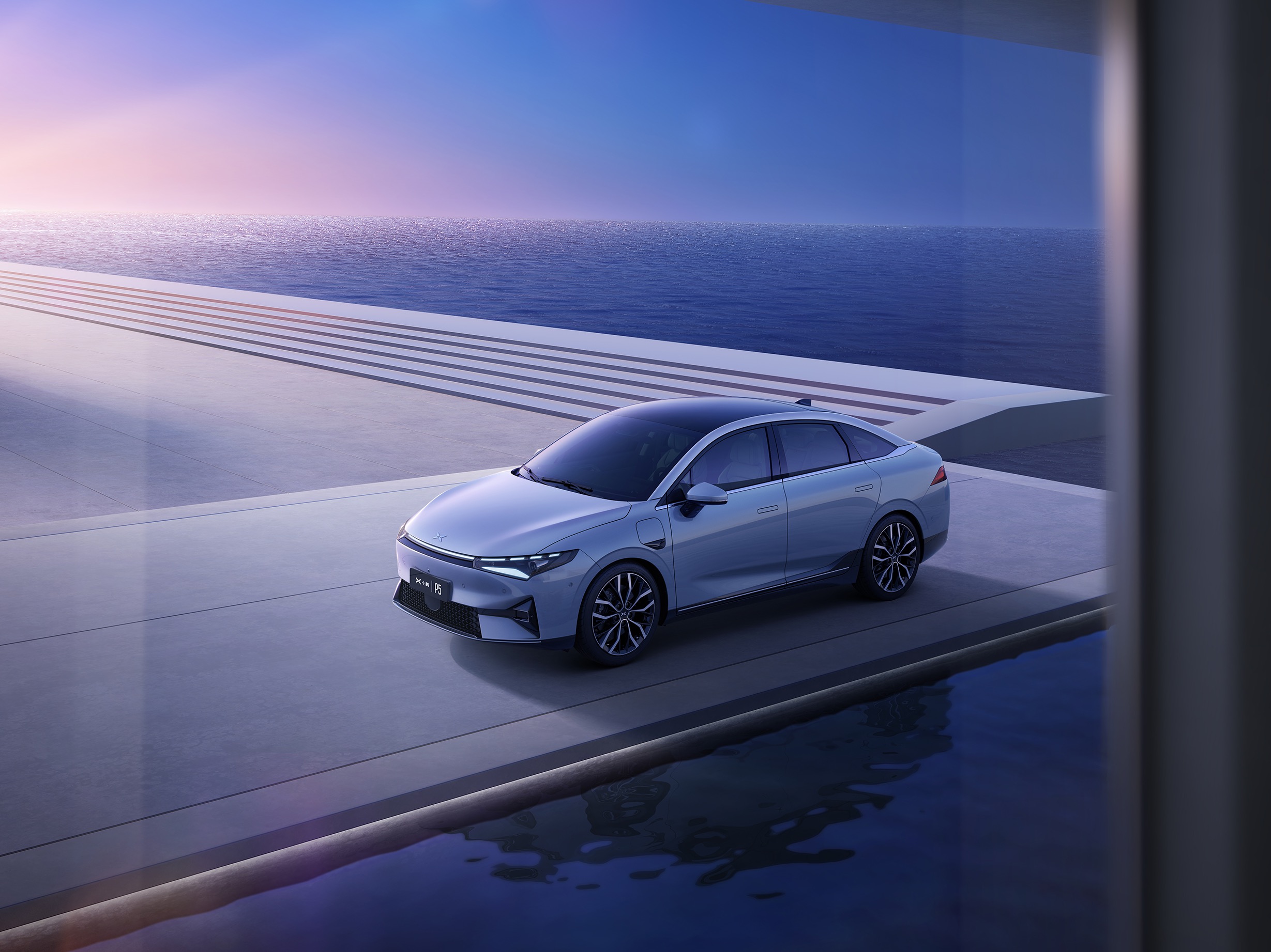 「汽车修图」小鹏P5上市KV（CG修图）_我是樹先生-站酷ZCOOL