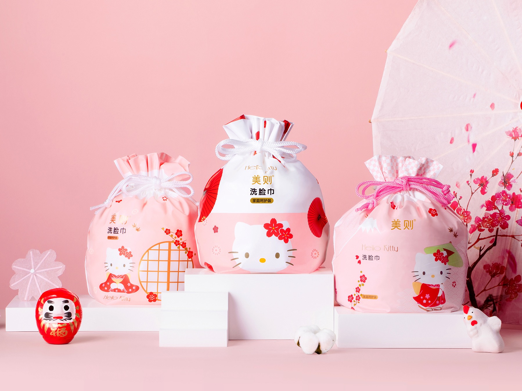 美则xHello Kitty限量款「联萌」洗脸巾_魅影07-站酷ZCOOL