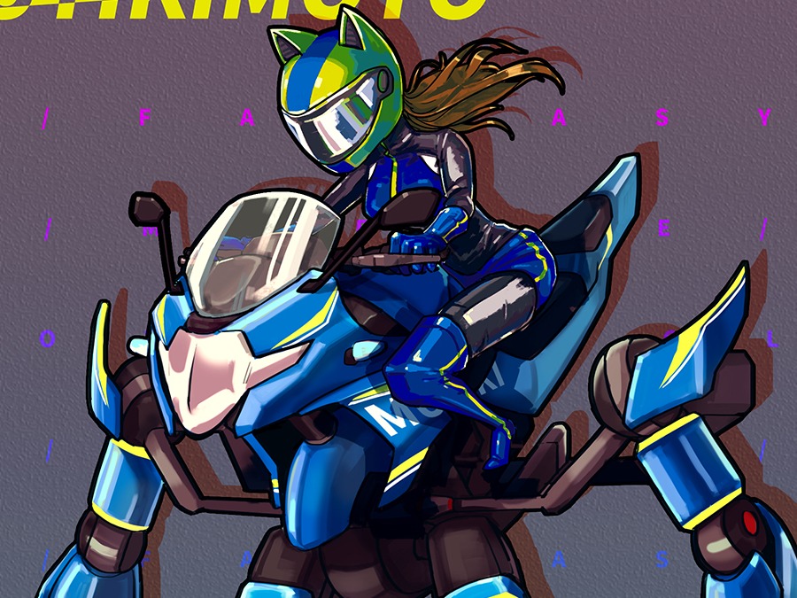 卡通机动摩托设计_穆壹MUYI-站酷ZCOOL