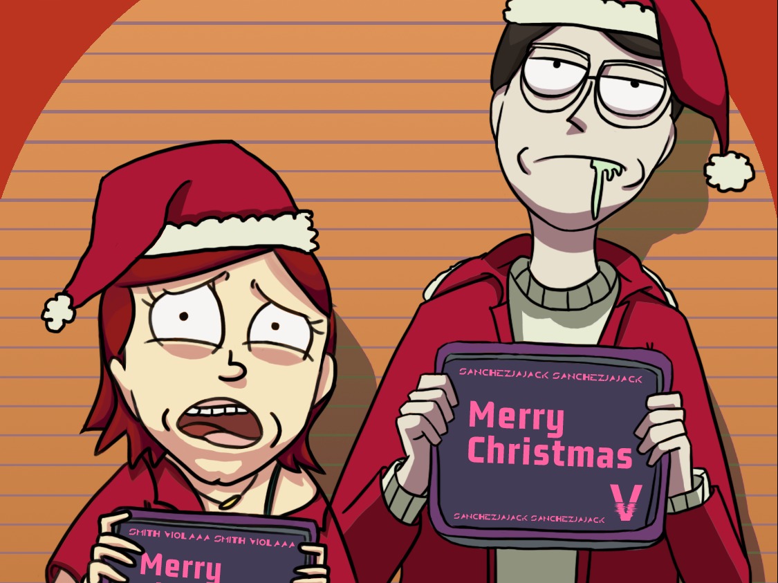 【插画】圣诞节快乐 | Rick and Morty风格_Viola大萌萌-站酷ZCOOL