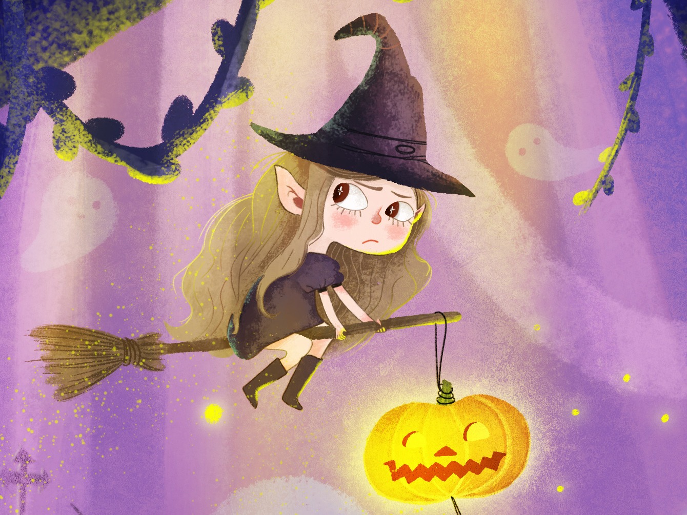 万圣节之小魔女的第一次试飞_KOoJJ-站酷ZCOOL