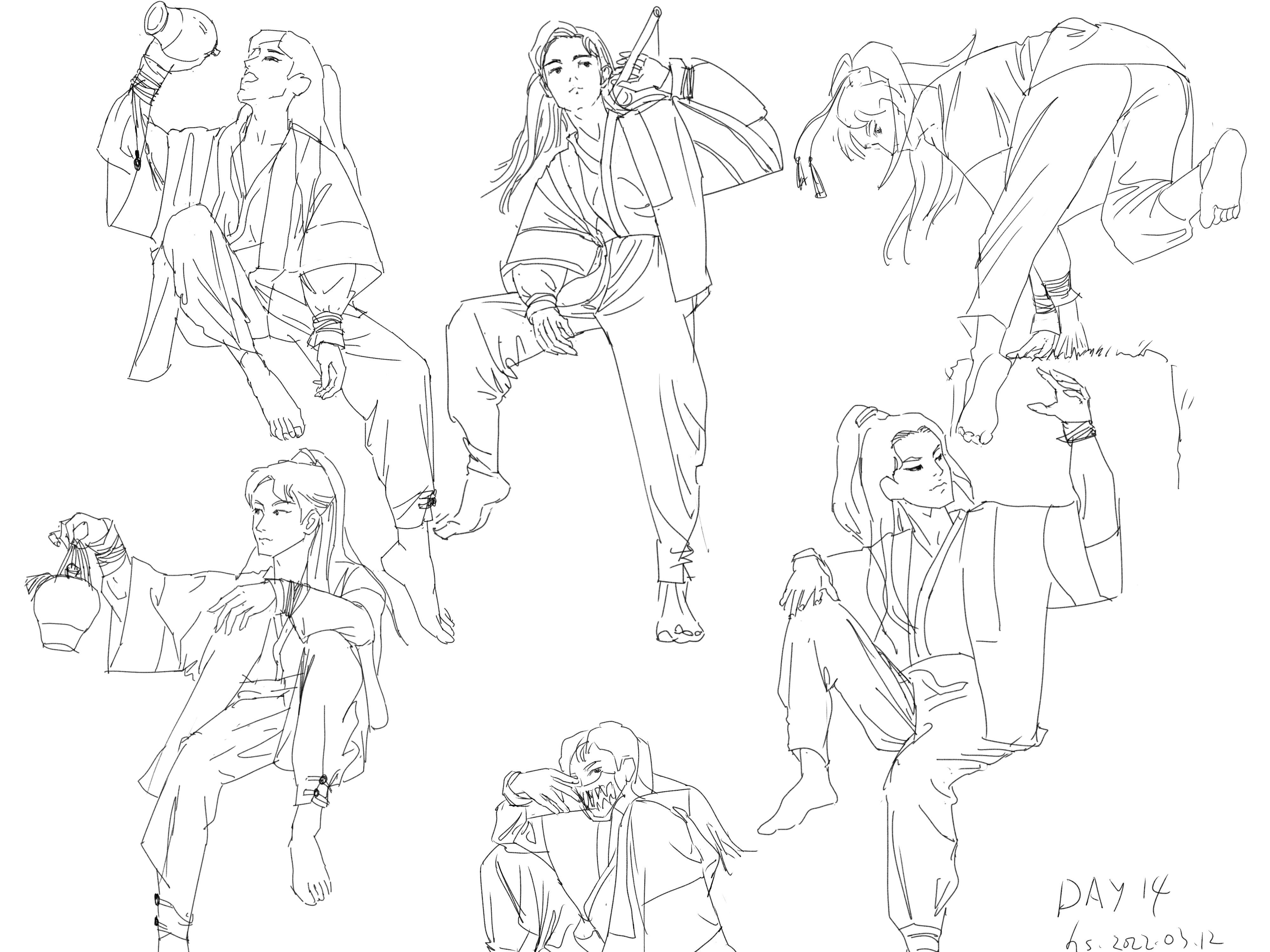 #速写60天挑战赛# Day 14 @速写班长 _寒沬沬-站酷ZCOOL