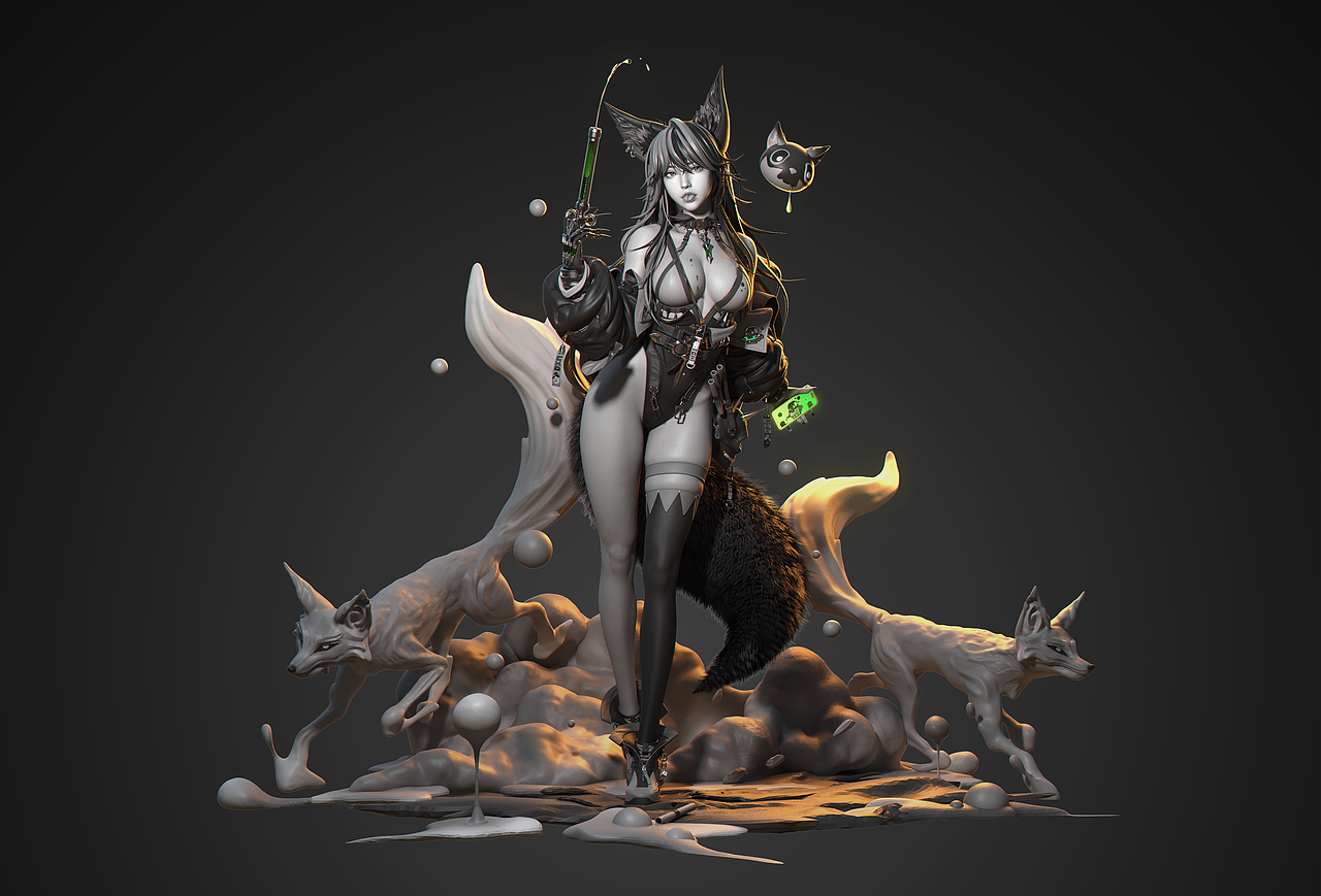 性感小狐妖模型_依古奈斯eugin-站酷ZCOOL