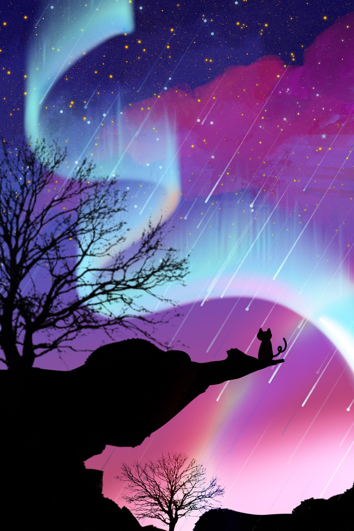 衔蝉眺苍穹 商插_艾尔本星Yang-站酷ZCOOL