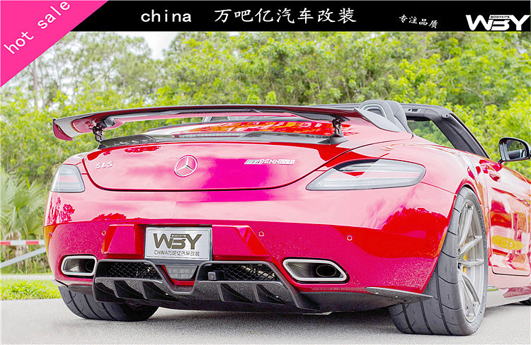 奔驰SLS/AMG/GT/C197改装Renntech碳纤维后唇小包围_WBYBODYKIT-站酷ZCOOL