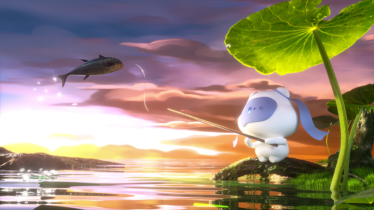 个人IP场景搭建练习，三转二渲染 _半生少年coca-站酷ZCOOL