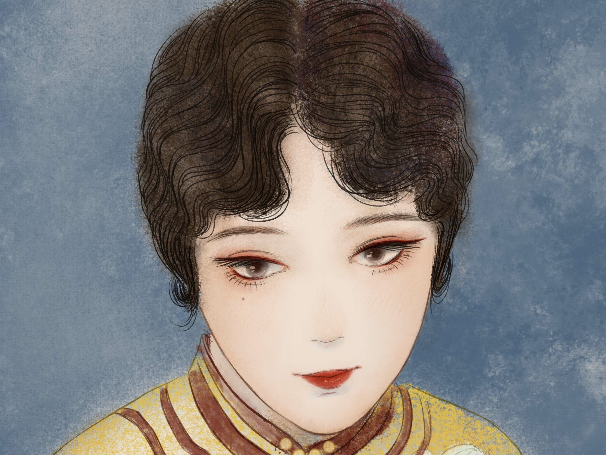 民国风美人_爪子呀ZHUAZI-站酷ZCOOL