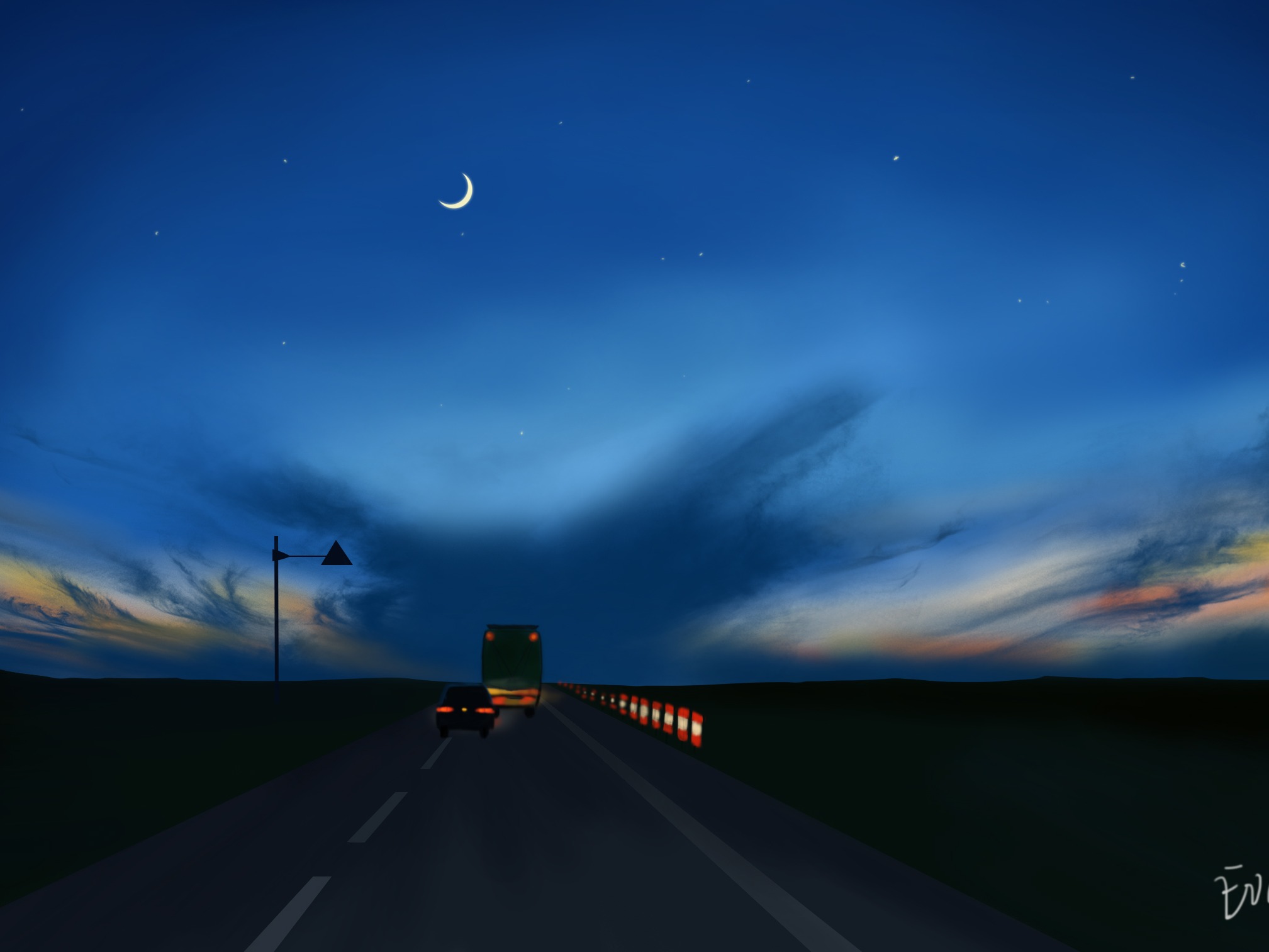 一路向西风景插画_Evan喵-站酷ZCOOL