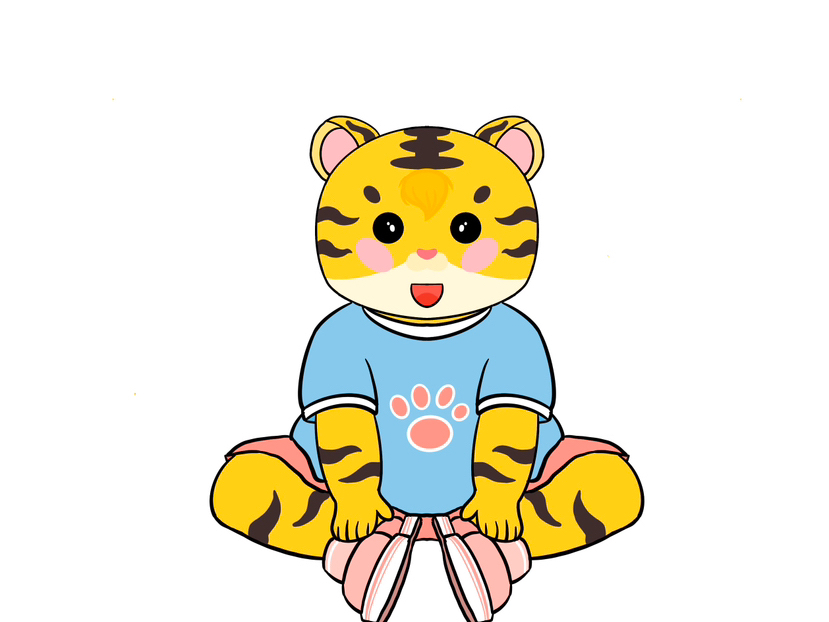 摸一个虎崽子_Zz乐崽-站酷ZCOOL