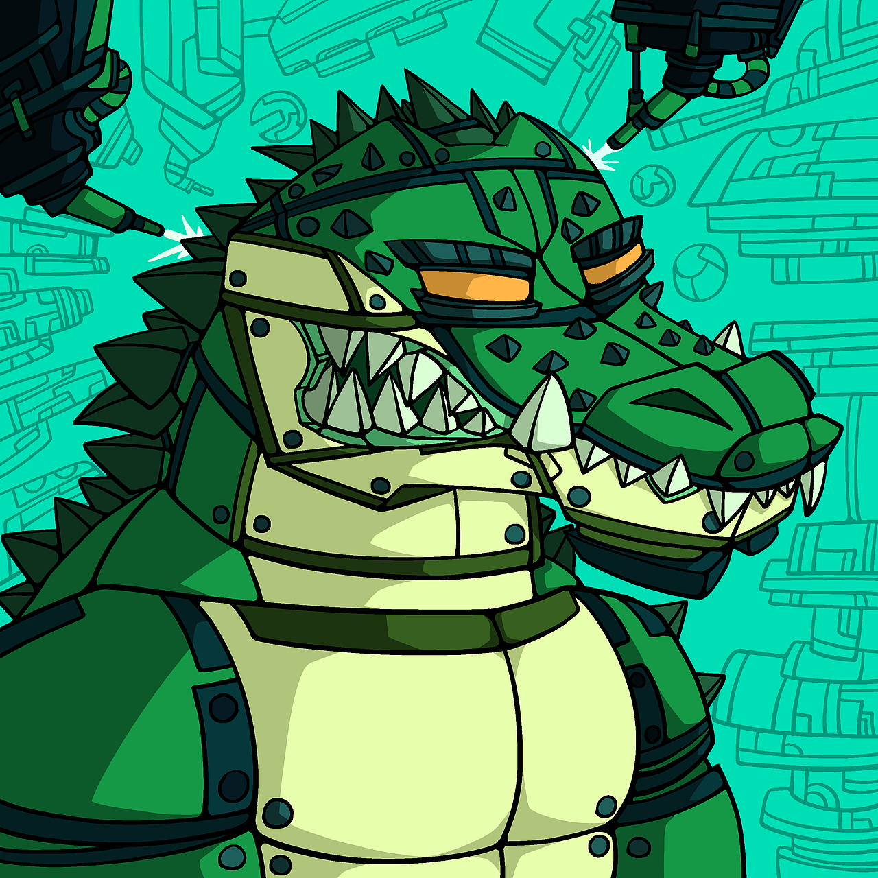 NFT—「Storm the crocodile」鳄鱼风暴系列_可闹好了-站酷ZCOOL