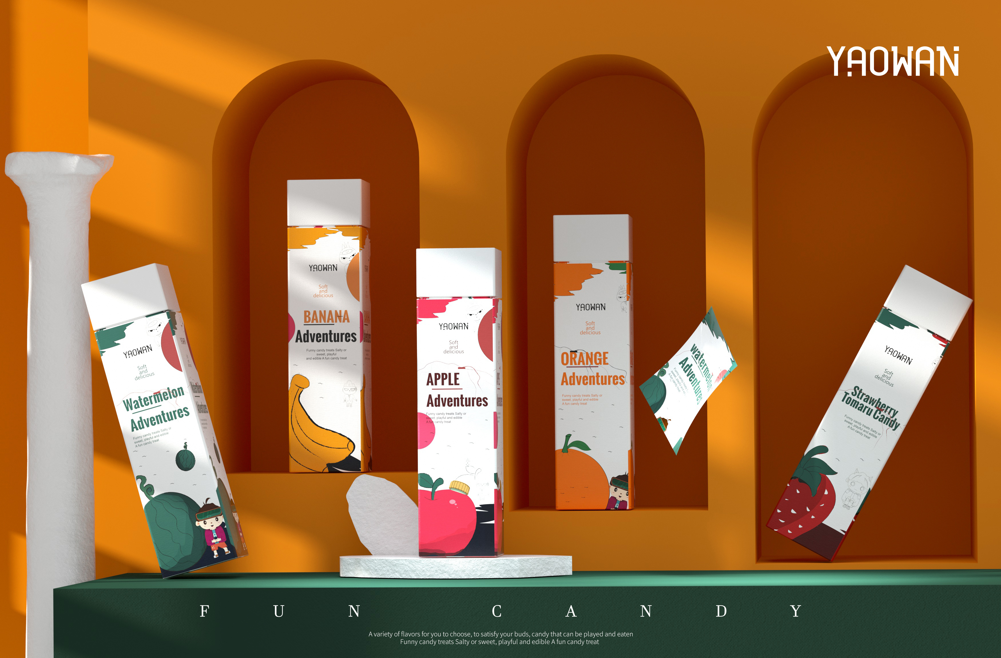 趣味糖果《YAOWAN》原创IP形象/糖果IP设计_Minerva陈-站酷ZCOOL