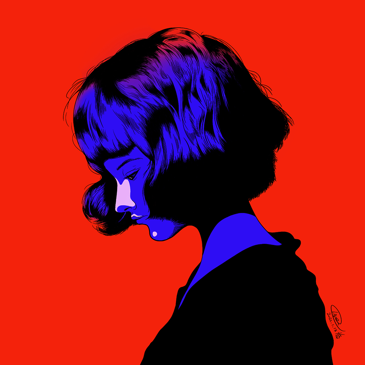 Cool Girl手绘_梁一白Oliver-站酷ZCOOL