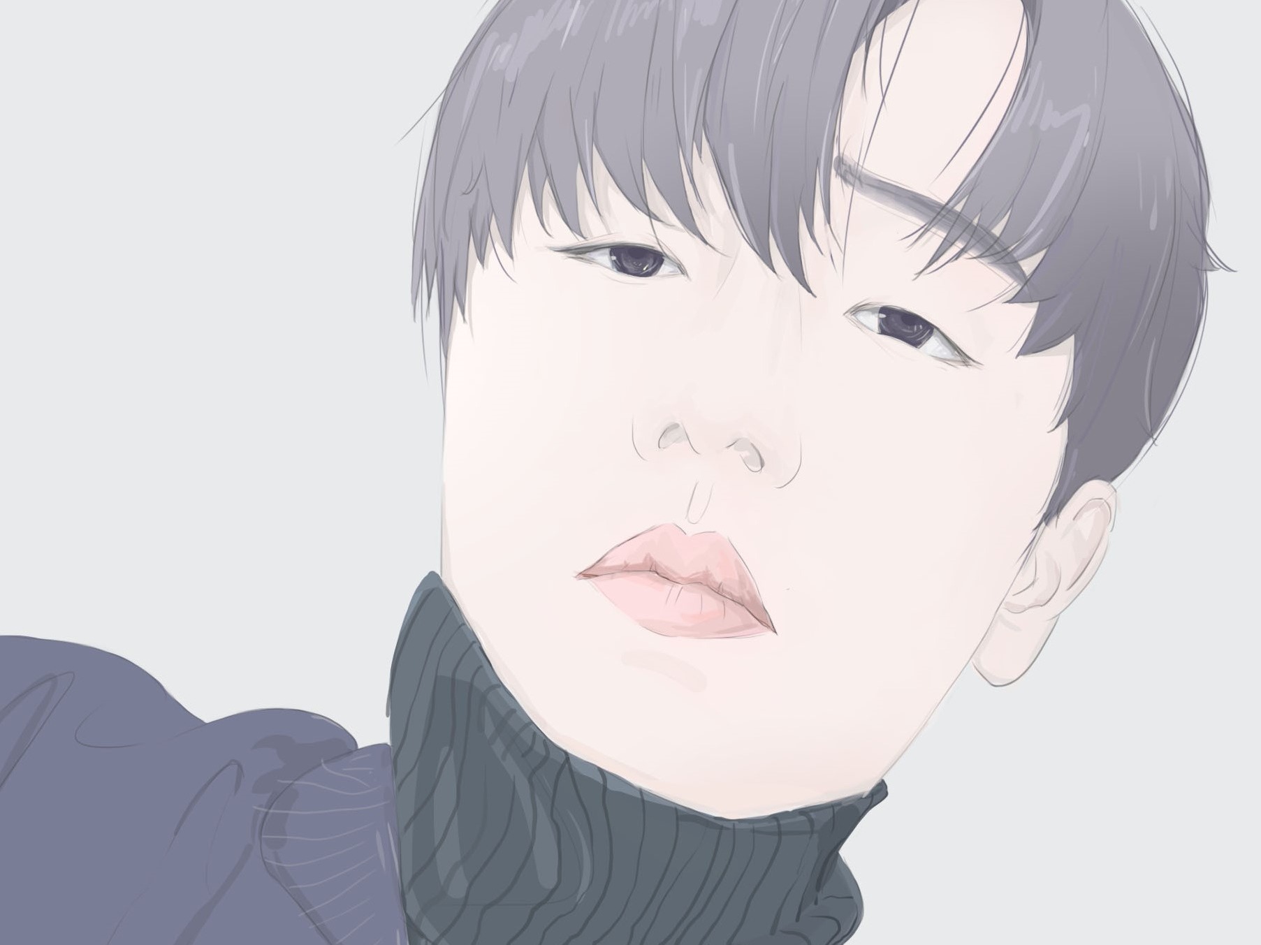 MIC男团成员板绘头像练习_阿瞒amana-站酷ZCOOL