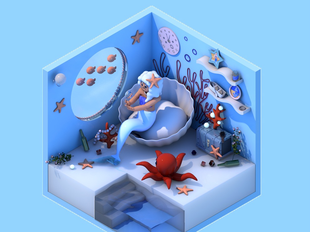 C4D小练习_于鱼鱼tina-站酷ZCOOL