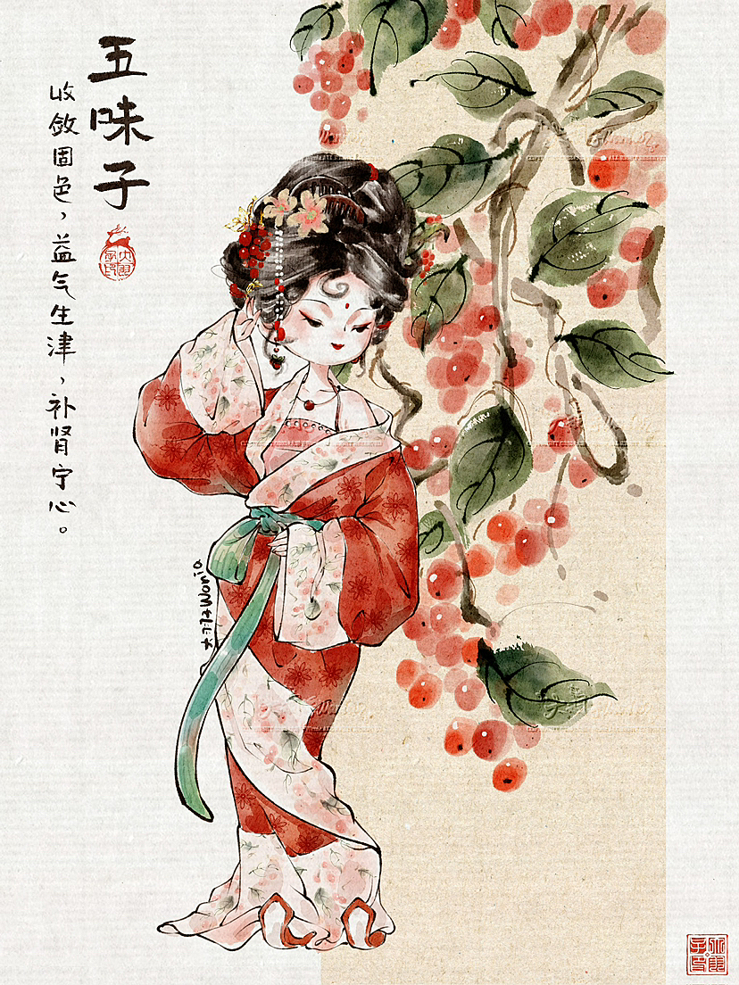 本草纲目拟人合集大羽子wania 站酷zcool