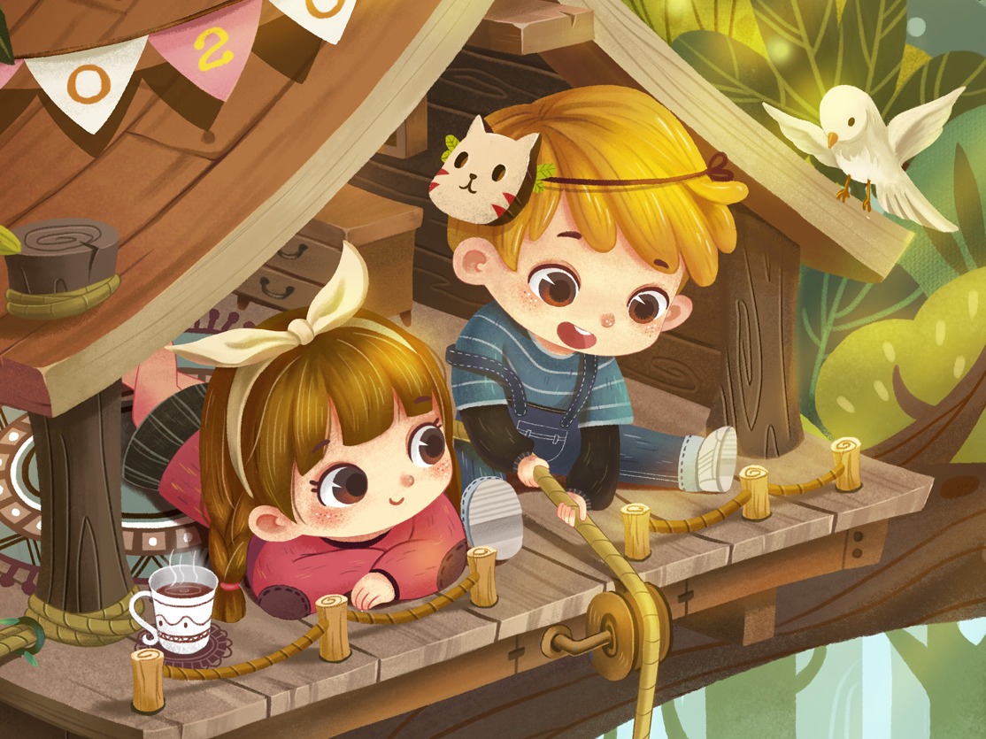 插画作品-树屋_朔柒akisho-站酷ZCOOL