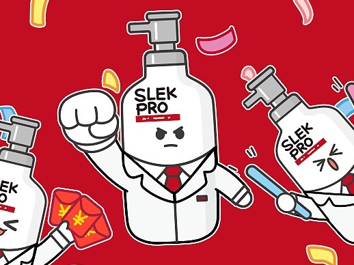 舒蕾SLEK PRO大白瓶表情包设计_怪肉肉RoRo-站酷ZCOOL