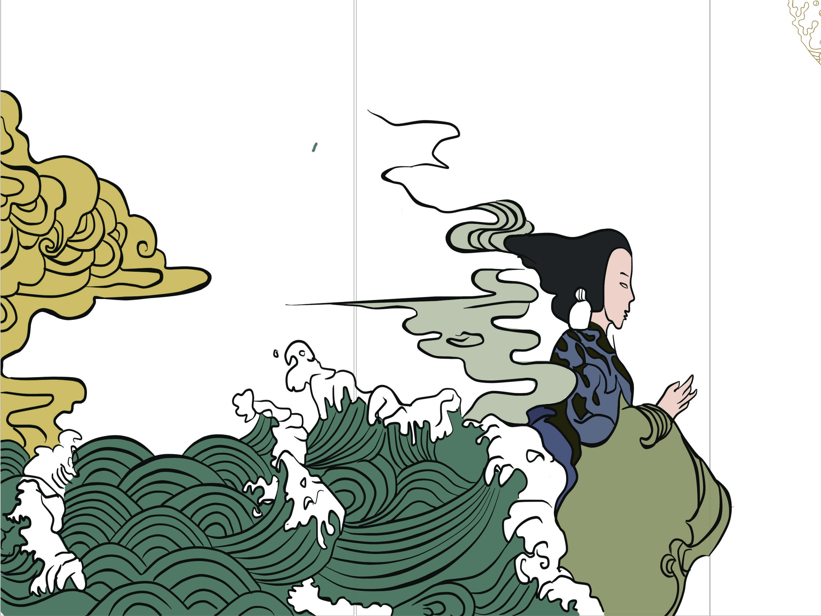 山海经神兽插图设计_YVAD-站酷ZCOOL