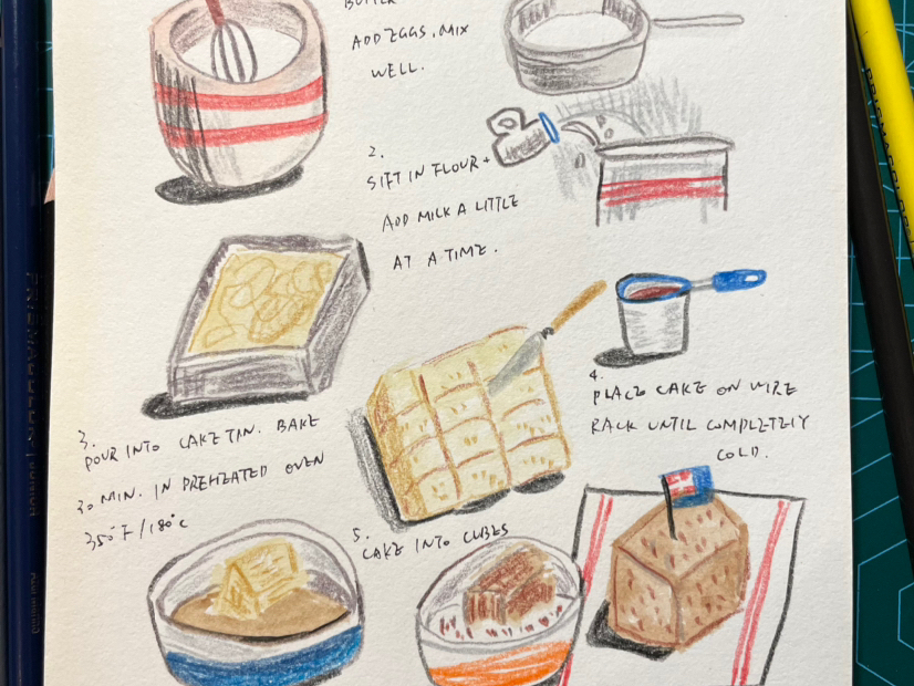 手绘食谱Vol.46 🧈🥣🍰_元气乔伊-站酷ZCOOL