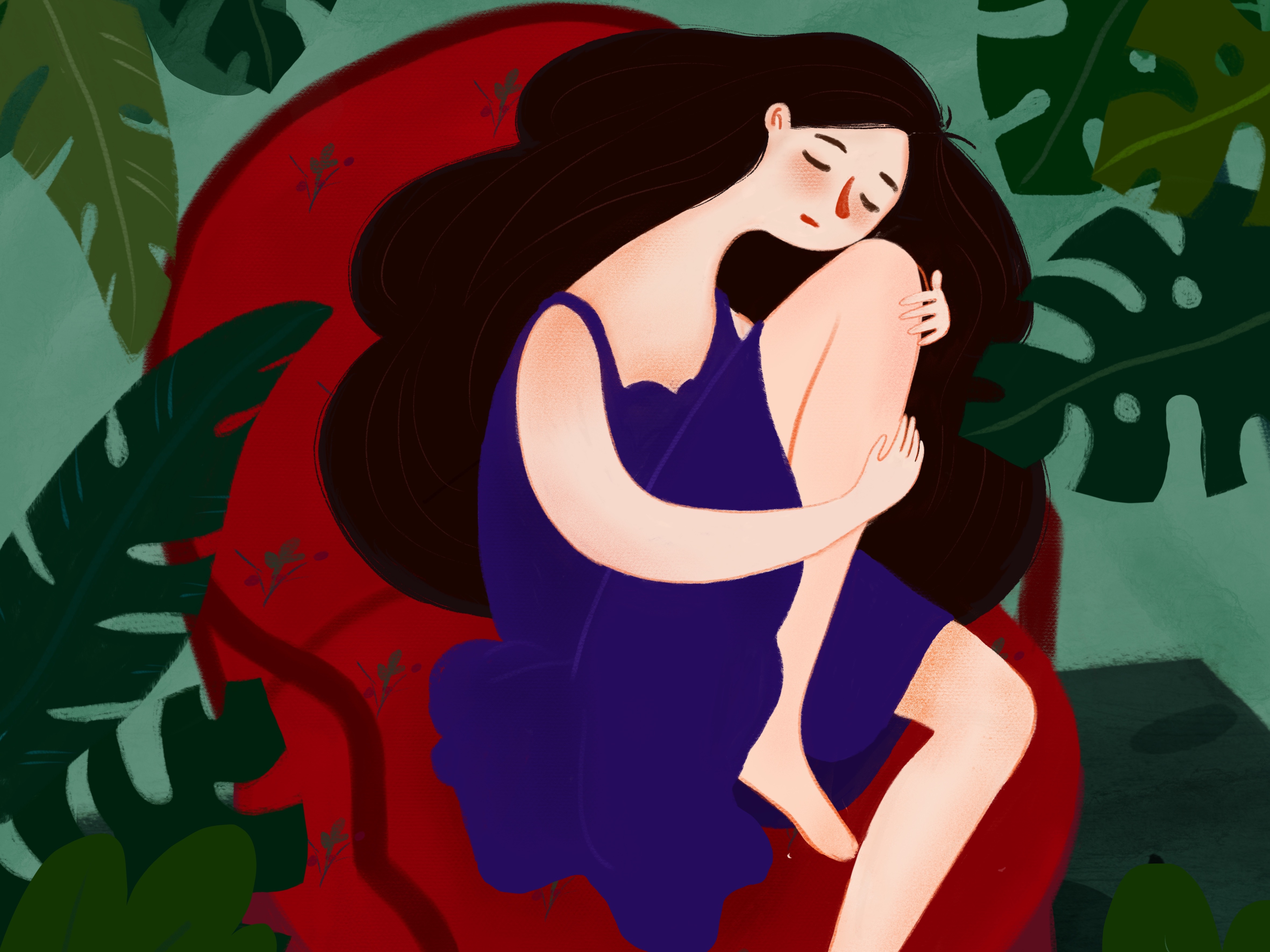 sleep girl_栗二三-站酷ZCOOL