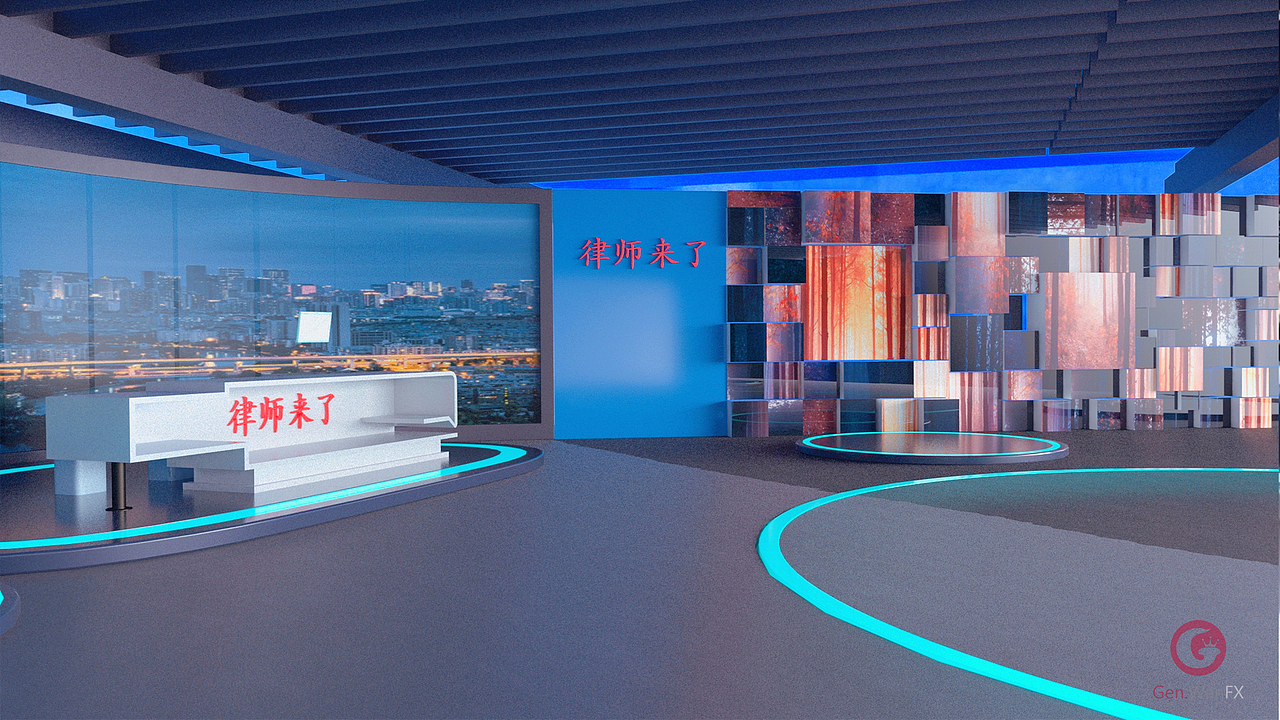 CCTV12虚拟演播室_花梦夜CG-站酷ZCOOL