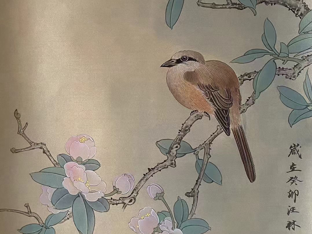 工笔花鸟画68x38cm_群博书画院-站酷ZCOOL