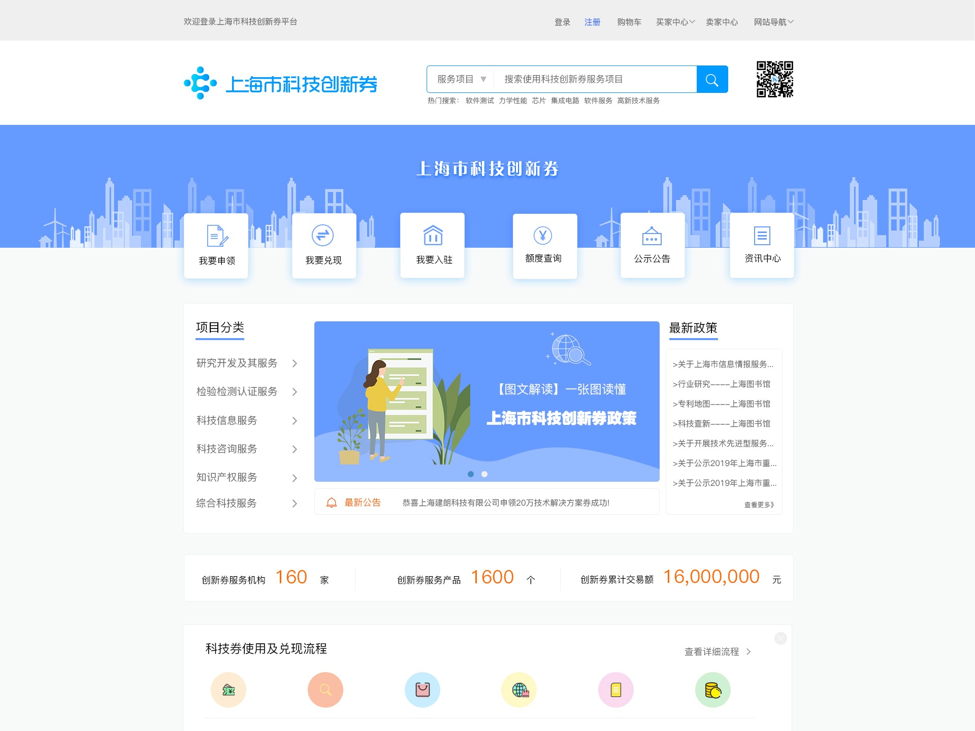 上海市政府科技创新券平台官网改版_modie-站酷ZCOOL