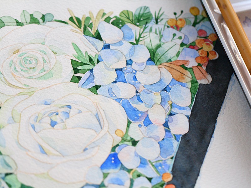 一组水彩花花_Mrs_Candy田-站酷ZCOOL