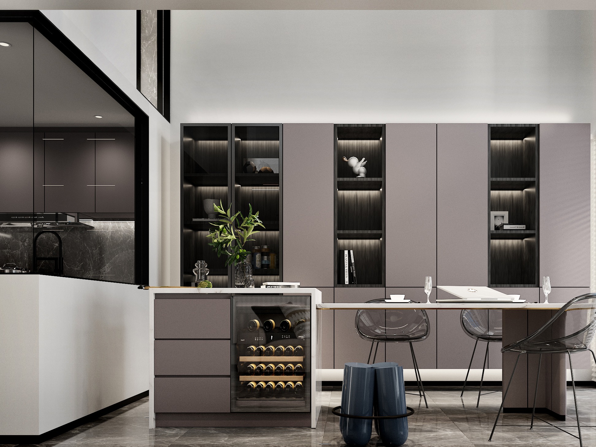 深圳南山装修设计：臻湾汇76㎡现代轻奢风LOFT方案_深圳东易日盛-站酷ZCOOL