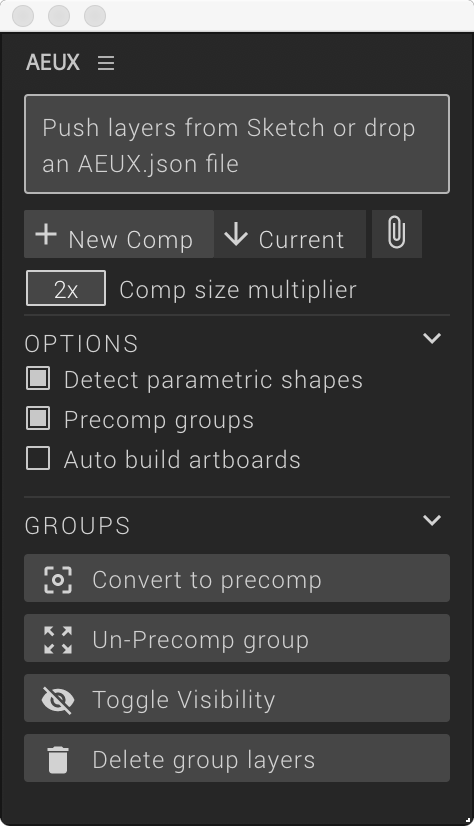 AE动效必备：一键将Sketch文件图层导入到AE——AEUX_踏梦星河-站酷ZCOOL