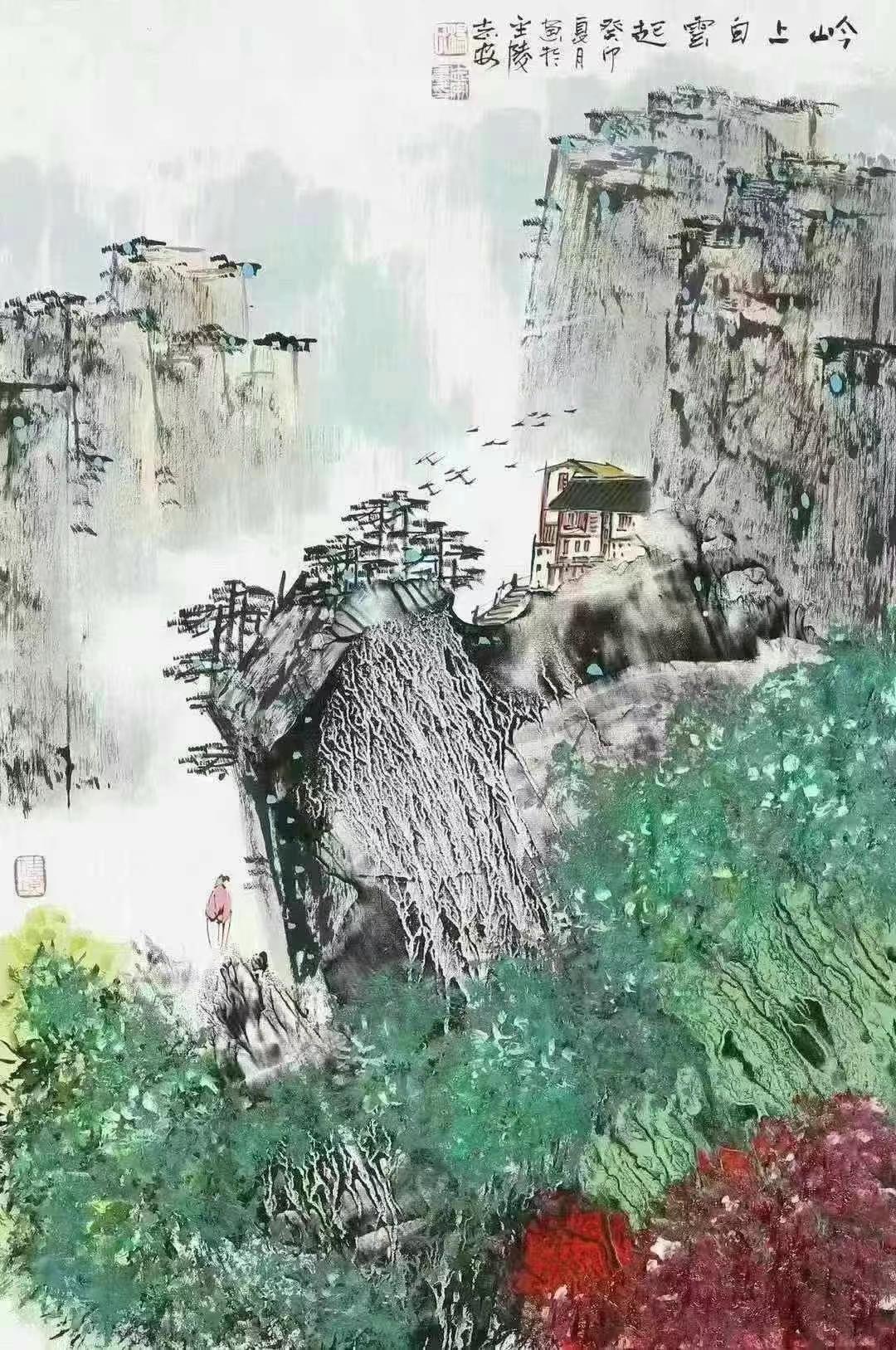 “中国肌理画派创始人”——杨志安，45/68cm保_群博书画院-站酷ZCOOL