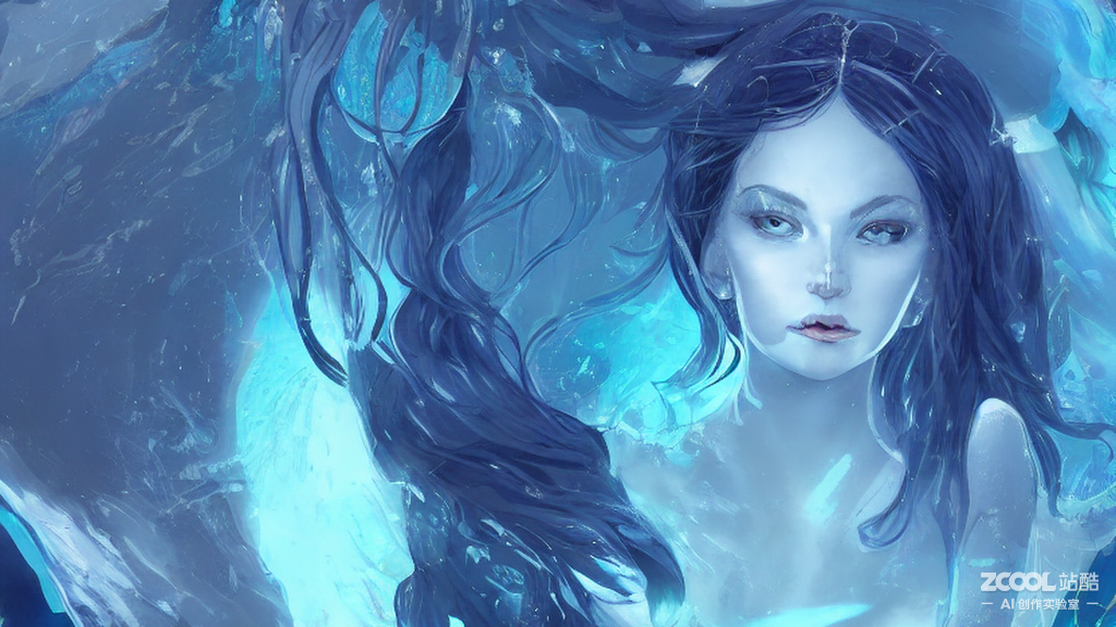 #AI创作实验室#少女鬼影亚特兰蒂斯里破败_画什么画不画了-站酷ZCOOL