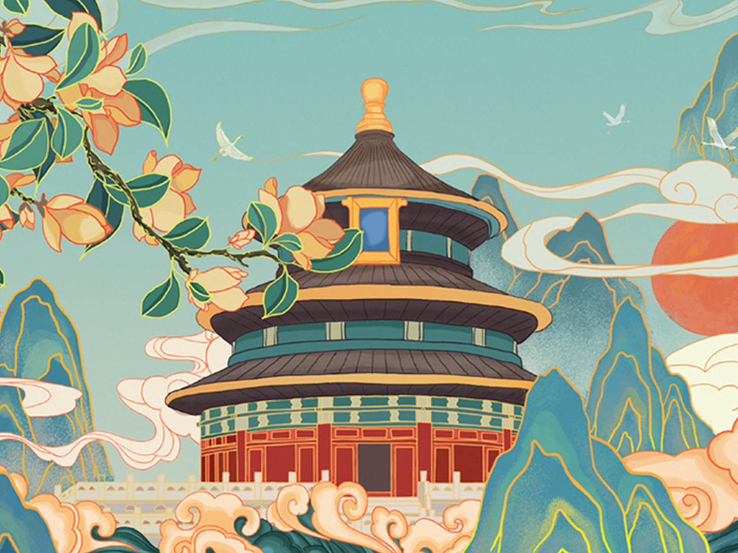 国潮插画_温丽Wenly-站酷ZCOOL