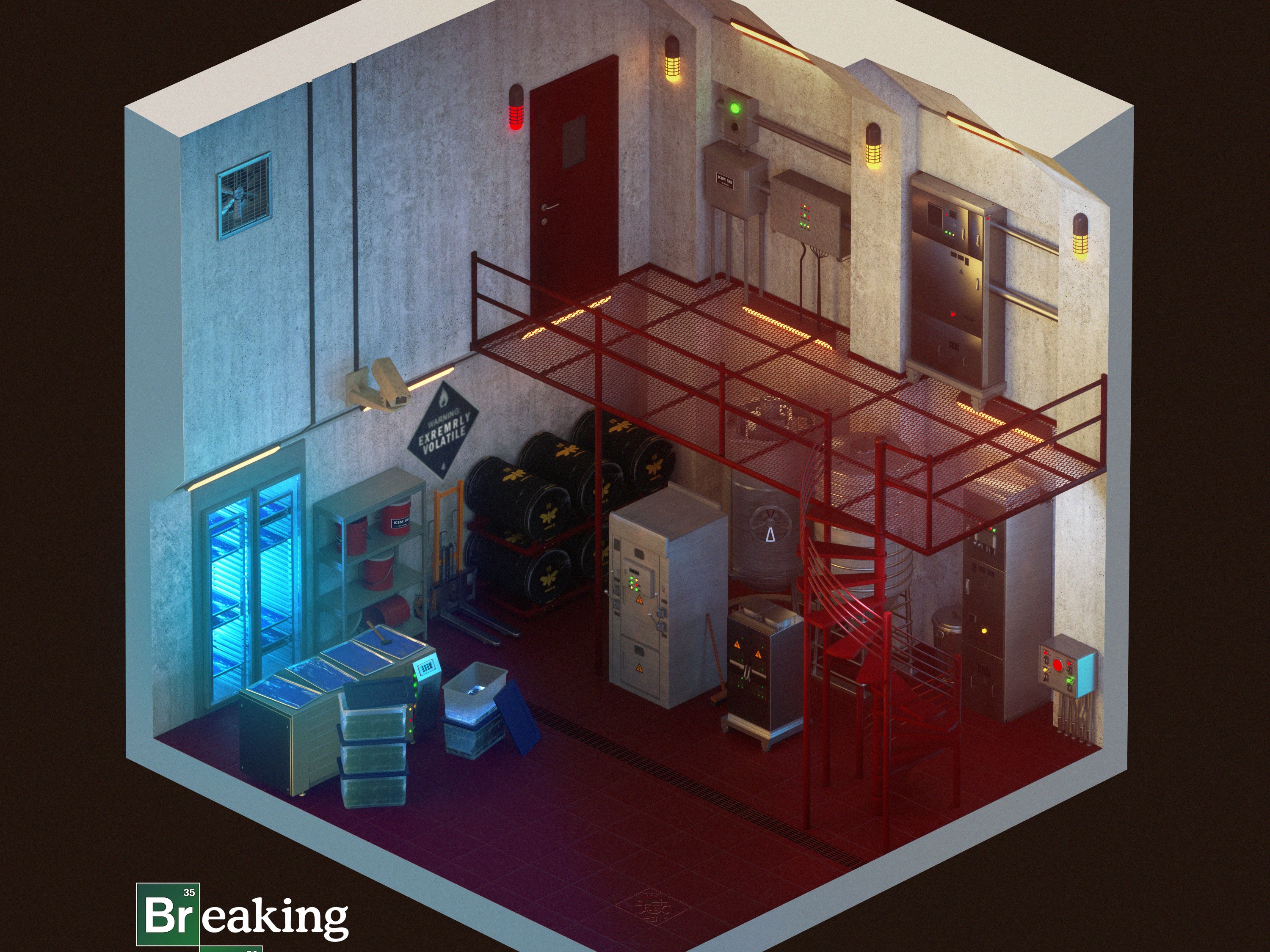 Breaking Bad Laboratory 绝命毒师情怀贴_kim586-站酷ZCOOL