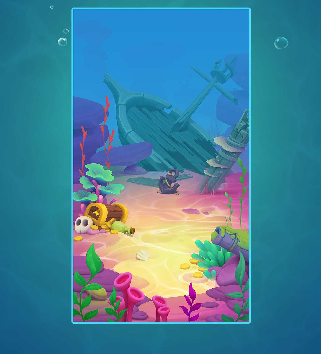 solitaire fish 欧美风格小游戏概念设计合集_王的沙发-站酷ZCOOL