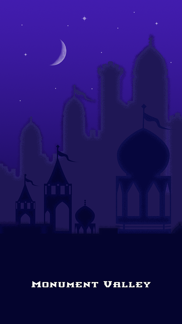 纪念碑谷剪影_TD_anan-站酷ZCOOL