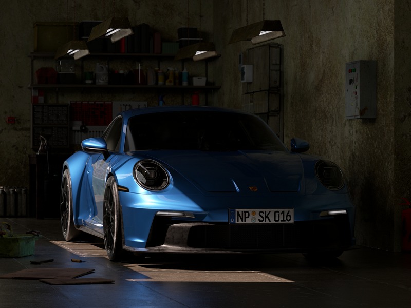 CINEMA 4D 汽车场景渲染（一）_花籽花影-站酷ZCOOL