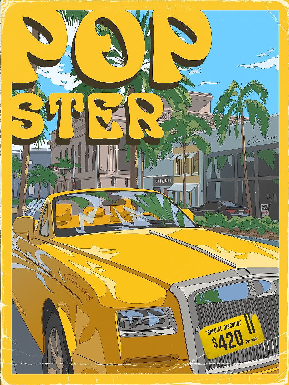 美式潮流插画海报_Popster-站酷ZCOOL