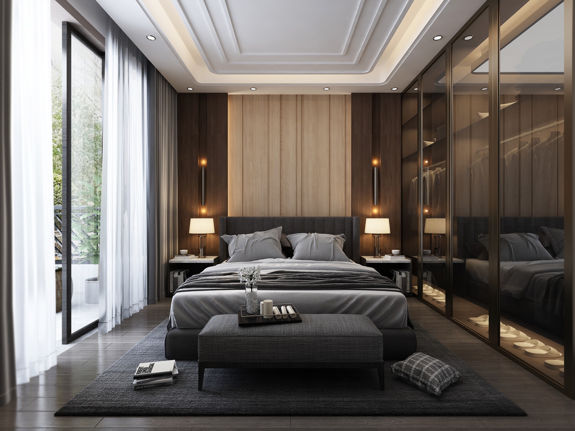 现代的主卧室_圆点视觉-站酷ZCOOL